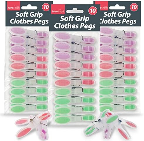 Modern Meditation 20 Pieces Soft Clip Non Slip Laundry Clothes Pegs for ...