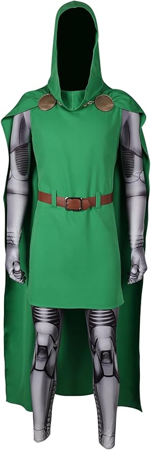 Amazon.com: Wocloey Doctor Doom Cosplay Costume Cape Hooded Cloak ...