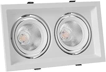 LED Recessed Lighting Square Ceiling Spotlight 45° Rotation Flush Mount ...