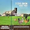 Amazon.com : VEVOR 7 Feet U-Channel Metal Fence Post, 10 Pack with 50 ...