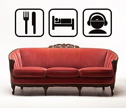 Amazon.com: Eat Sleep Dj Wall Decal Electronic Equipment Speakers Dj ...