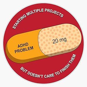 Amazon.com: Adderall 20mg ADHD Problem Sticker Vinyl Decal Car Laptop ...