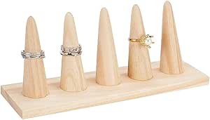 Amazon.com: PandaHall Wooden Ring Holder, Cone Shape Ring Organizer ...