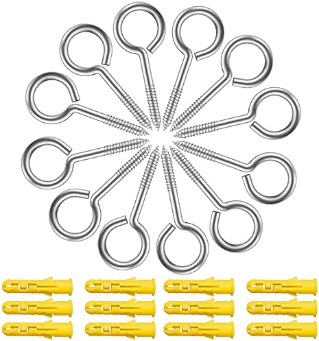 4 Pcs Stainless Steel Hook Screws, Sheep Circle Round Eye Self Tapping ...