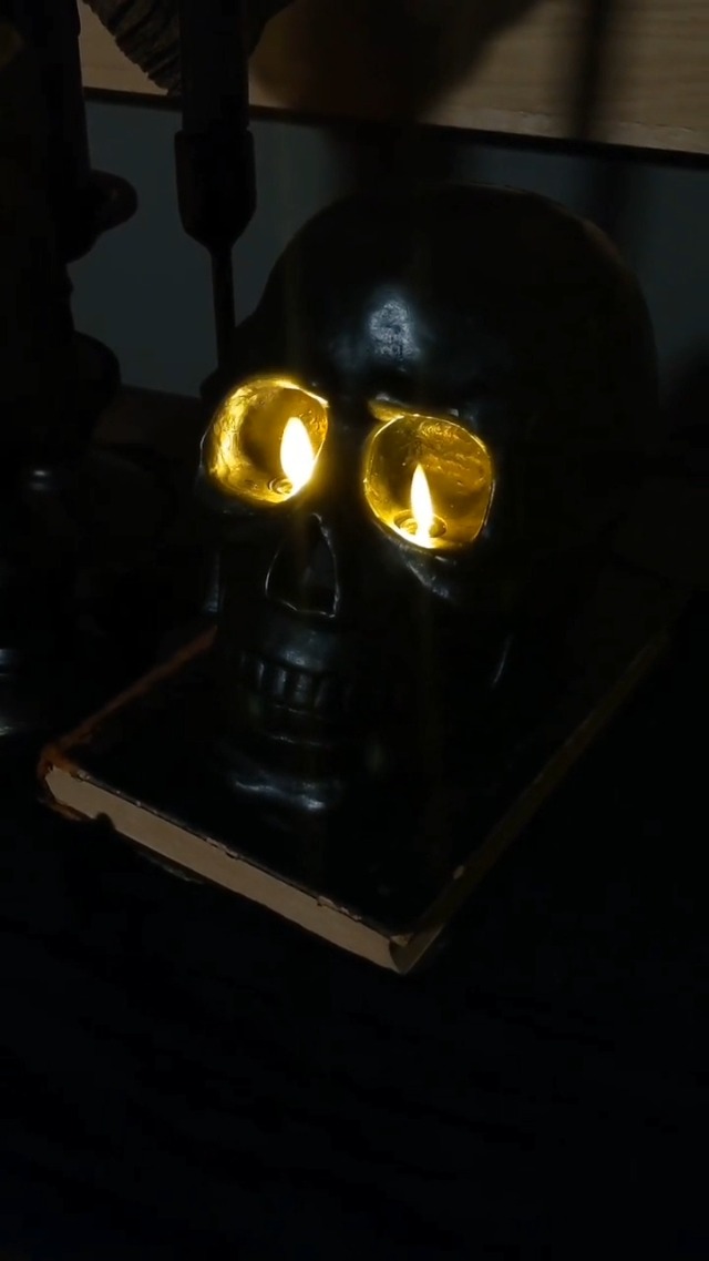 Watch Luminara Halloween LED Candles Taper Skull Collection on Amazon Live