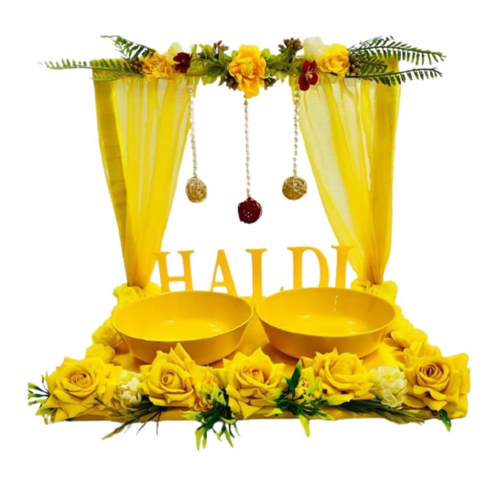 Buy Beautiful Haldi Ceremony Platter Wedding Haldi Thali Decoration ...