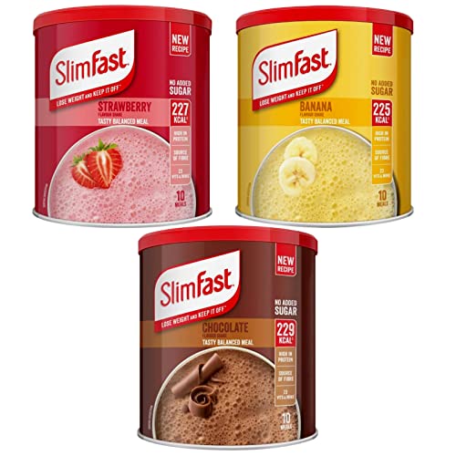 Meal Replacement SlimFast Meal Shake Powder Banana, Strawberry And ...