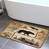 Amazon.com: Bzhilja Rustic Cabin Bath Rug, Farmhouse Country Antique ...