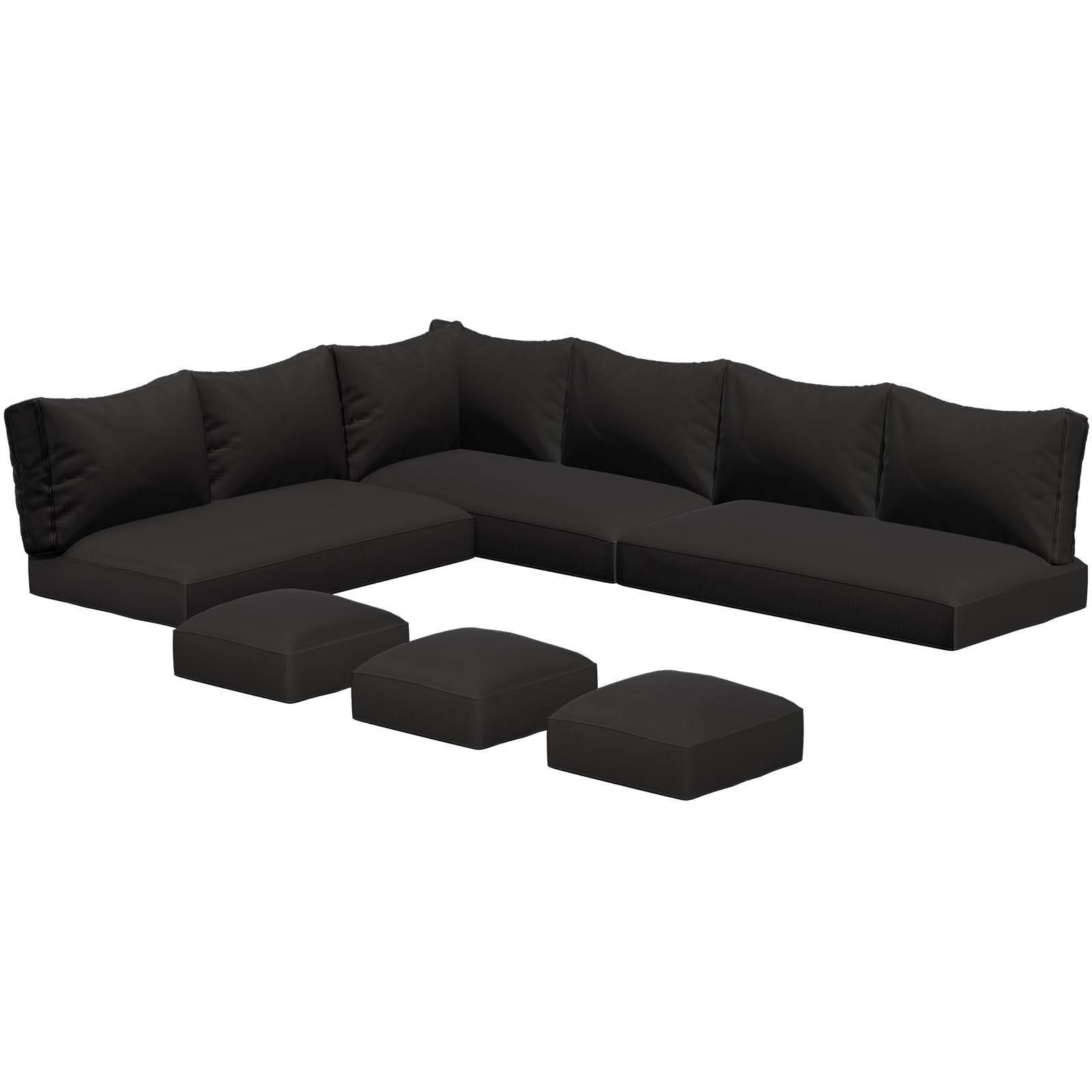 Amazon.com: U-MAX Outdoor Cushions, 4 inch Patio Cushions for Outdoor Furniture, Replacement ...