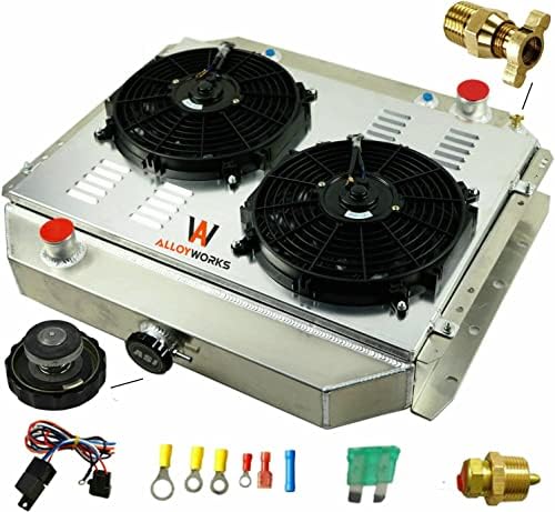 Amazon.com: CU433 4 Row All Aluminum Radiator Fan Shroud Relay Kit for 66-79 Ford Trucks F100 ...