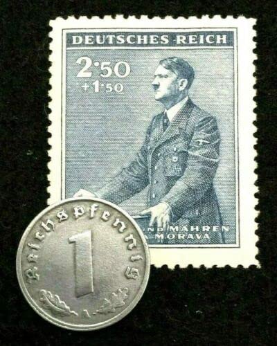 1942 Various Mark Rare Old WWII German War Coin One Reichspfennig ...