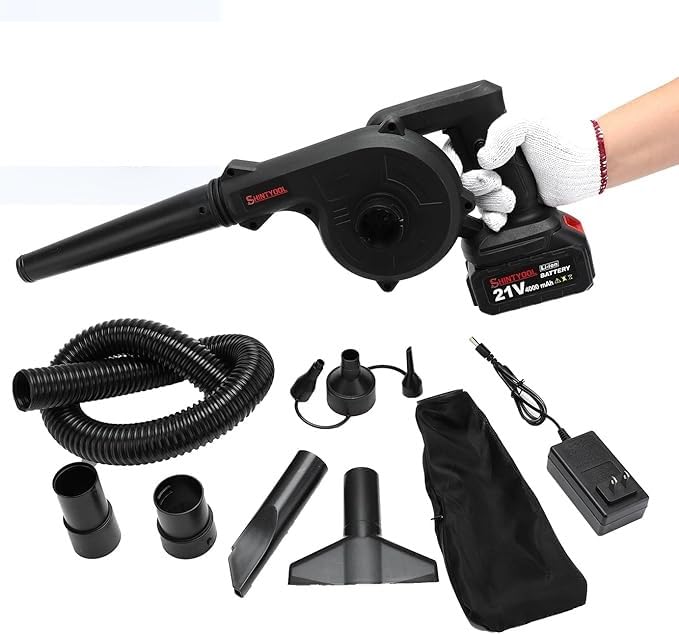 Cordless Mini Blower Black | 2-in-1 Rechargeable Blower & Vacuum for ...