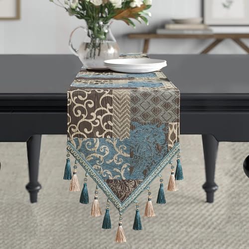 Amazon.com: Loom and Mill Luxury Table Runner 90 Inches Long, Patchwork ...