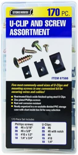 Amazon.com: 170 Piece U-Clip and Screw Assortment : Industrial & Scientific