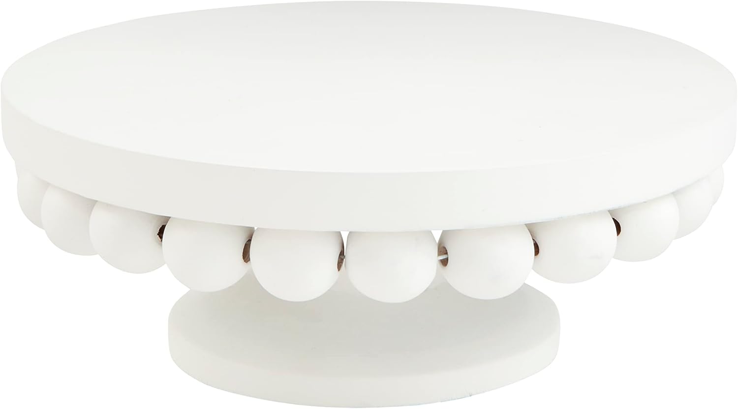 Amazon.com: Mud Pie Sm White Beaded Pedestal, Small, 3" x 8" dia : Home ...