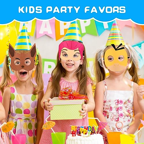 Aomig Cartoon Masks for Kids, 11Pcs Cartoon Felt Masks, Animals Felt ...