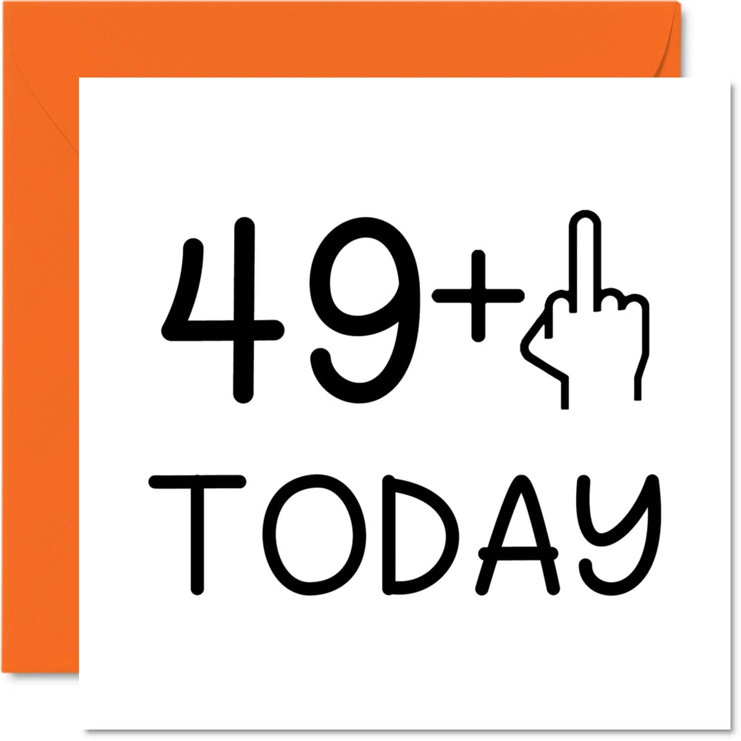 Buy 50th Birthday Card Funny for Women - Novelty Middle Finger - Rude ...