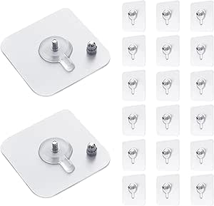 Fixation Cadre Sans Percer, 20pcs Vis Adhésive Murale Attache Tableau ...