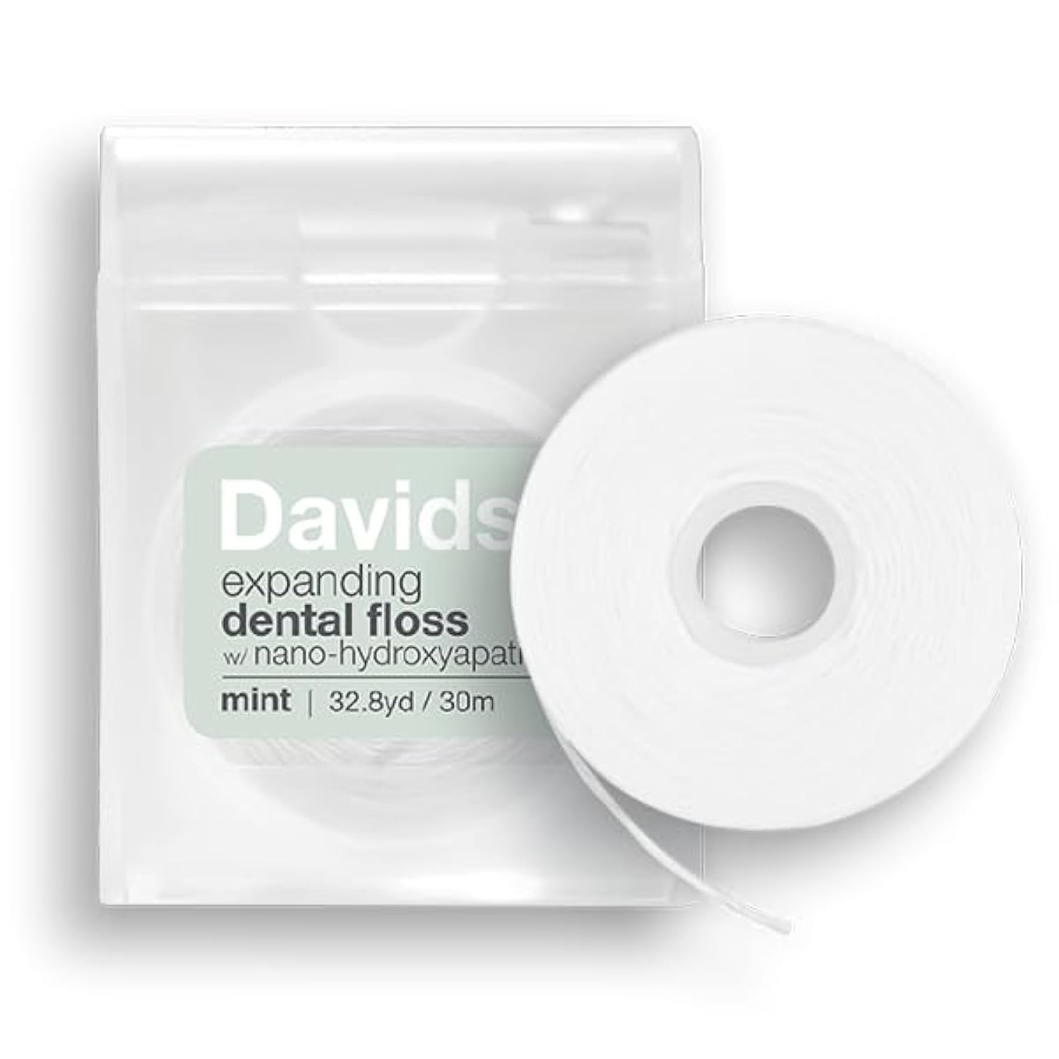 Amazon.com : Davids Expanding Dental Floss + Refill w/Hydroxyapatite ...