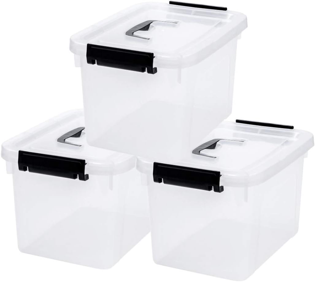 Amazon.com - JUJIAJIA 7 Quart Clear Storage Latch Box, Plastic ...