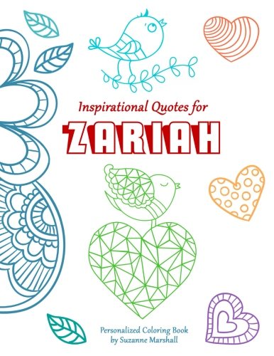 Inspirational Quotes for Zariah: Personalized Books & Coloring Books ...