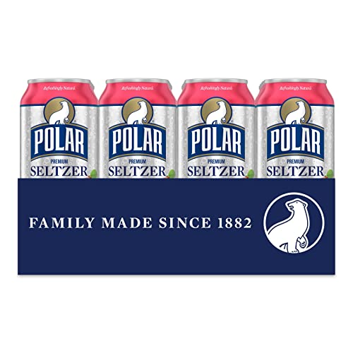 Snapklik.com : Polar Seltzer Pink Apple And Lemon, 12 Fl Oz Cans, 24 Count