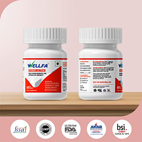 Biome Ultra Probiotic Capsules for Adults - 5 Billion CFU | Bacillus ...