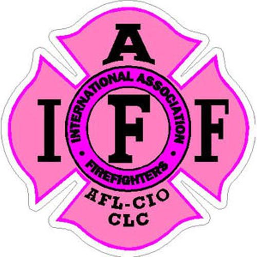 Ion Graphics 4 Inch Iaff Pink Maltese Cross Female Firefighter ...