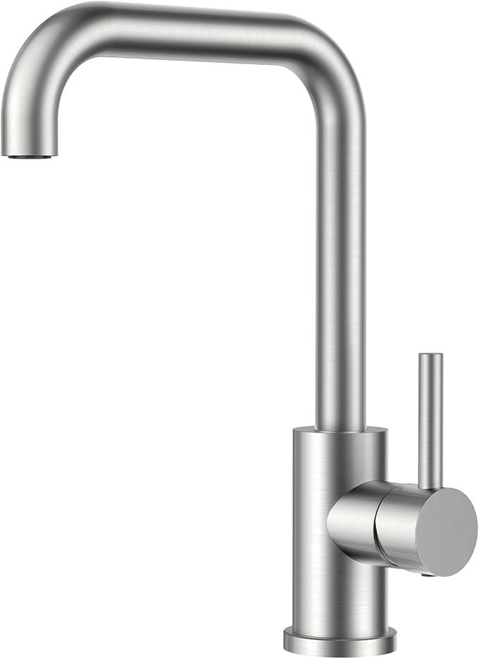 FORIOUS Kitchen Tap, Kitchen Sink Taps Mixer, 360 Swive Stainless Steel ...