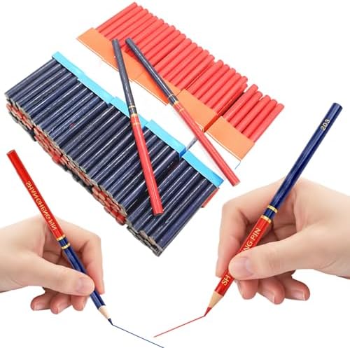 Carpenter's Pencil, Pack of 30 Construction Site Pencils Red Blue ...