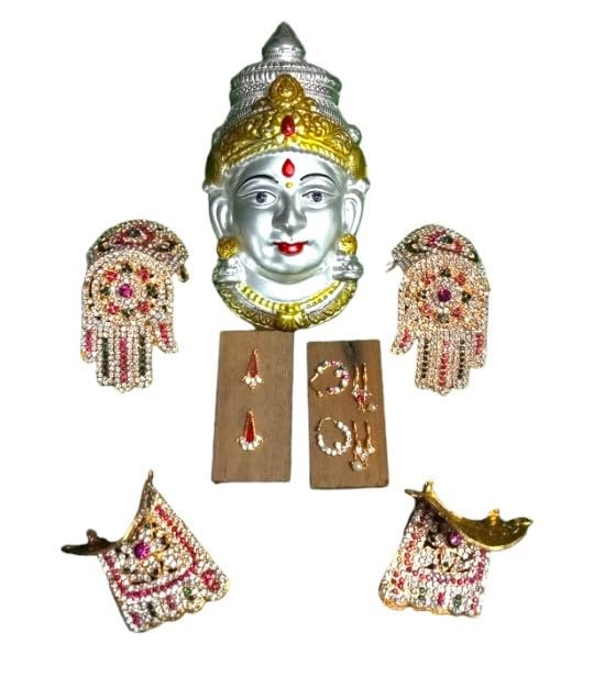 Latest German Silver Amman Face With hands,Legs,Stickers And Nose Pins ...