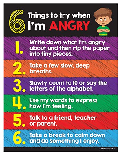 Snapklik.com : Anger Management Poster For Kids - Laminated, 17 X 22 ...