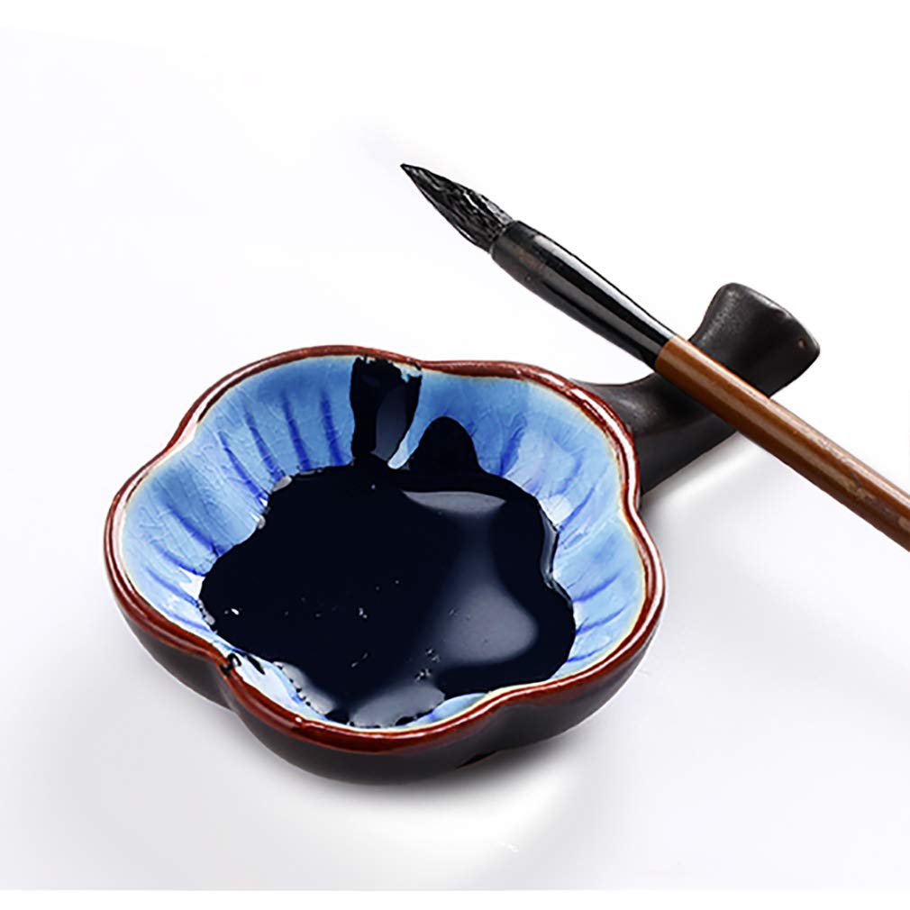 Amazon.com : MULHUE Multifunctional Mini Ink Dish with Brush Holder ...