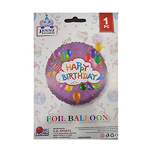 Alpha Ballons Happy Birthday Foil Balloon - 1 Piece, Multicolor ...