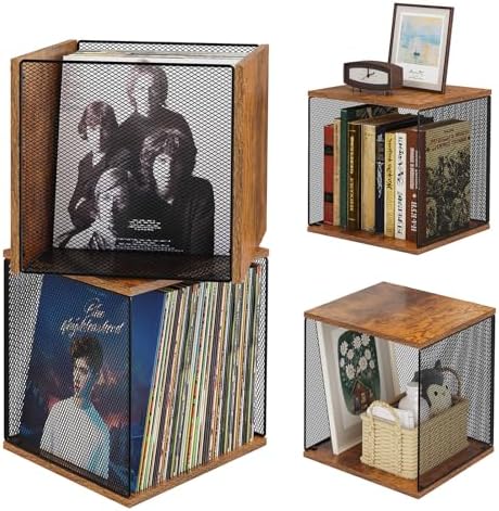 Amazon.com: 2 Cubes of Record Holder Shelf Storage Furniture - DIY ...