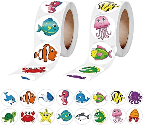 Amazon.com: 1000 PCS Motivational Stickers for Kids, 1 Inch Fish ...