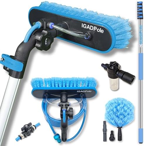 Amazon.com: 26FT Water Fed Pole Kit, Window Solar Panel Cleaning Brush ...