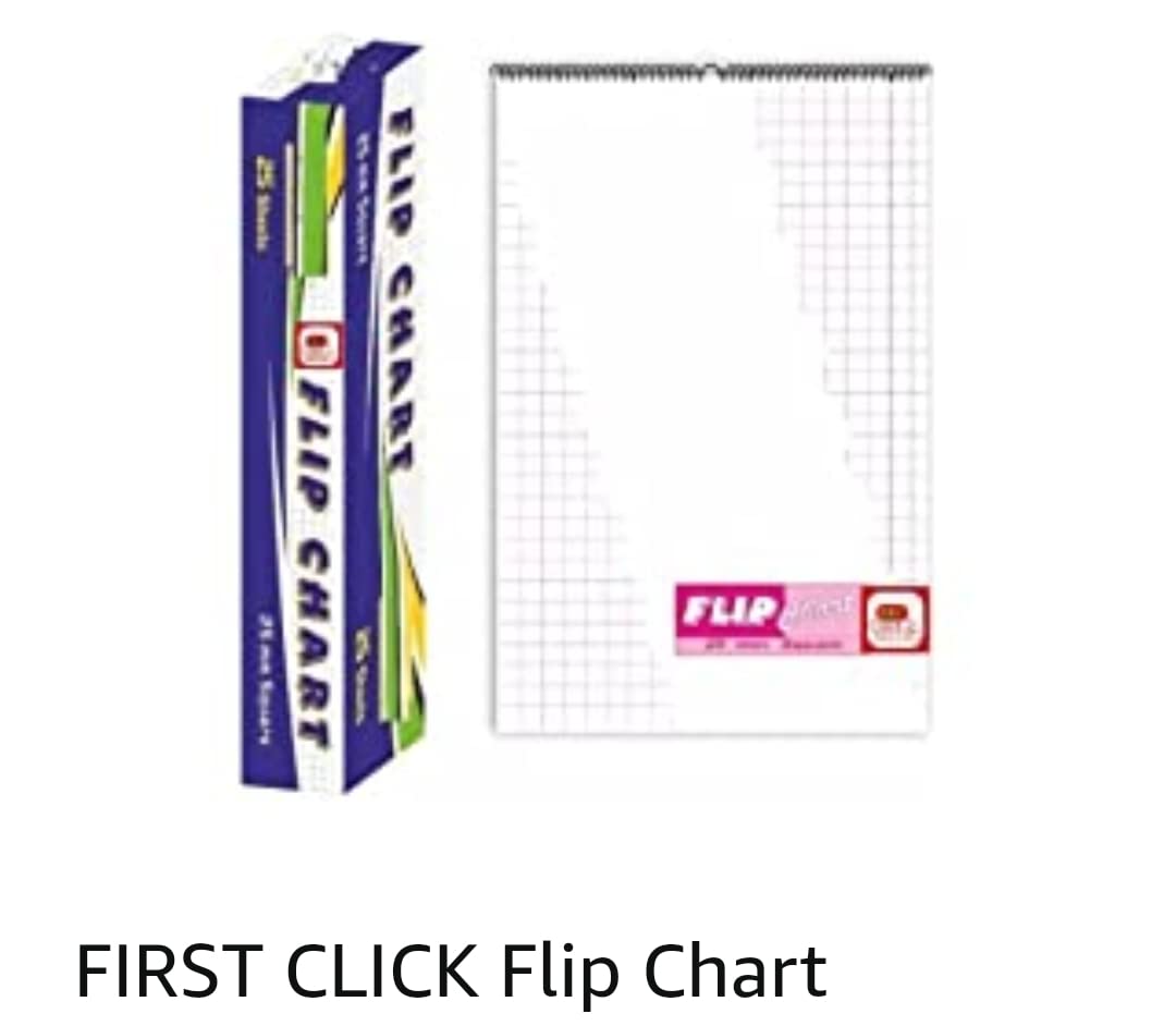 FIRST CLICK Flip Chart Flipcharts Sheets 25 graph paper Sheet Wiro ...