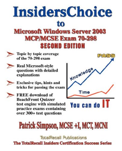 Insiderschoice to Mcp/Mcse Exam 70-298 Windows Server 2003 ...