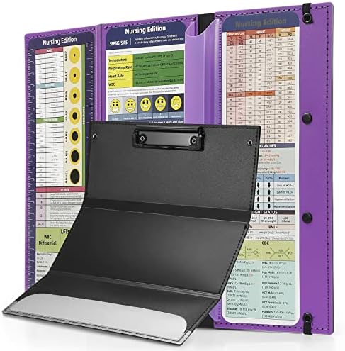 Amazon.com : Foldable Nursing Clipboard with Medical Edition Cheat ...