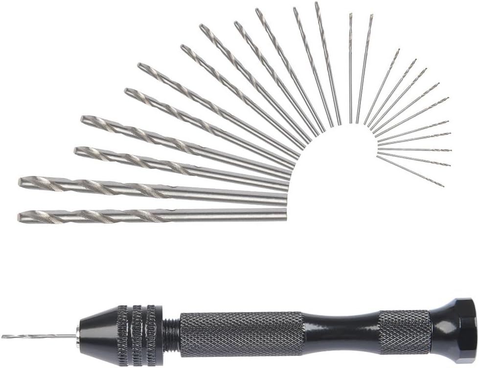 OctBird 26pcs Pin Vise Hand Drill Set, 25 Pieces Micro Twist Drill Bits ...
