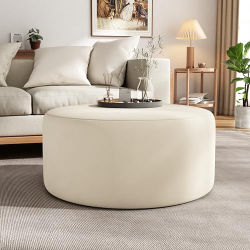 Amazon.com: Merax 30" Modern Round Ottoman Foot Rest Plush Velvet ...