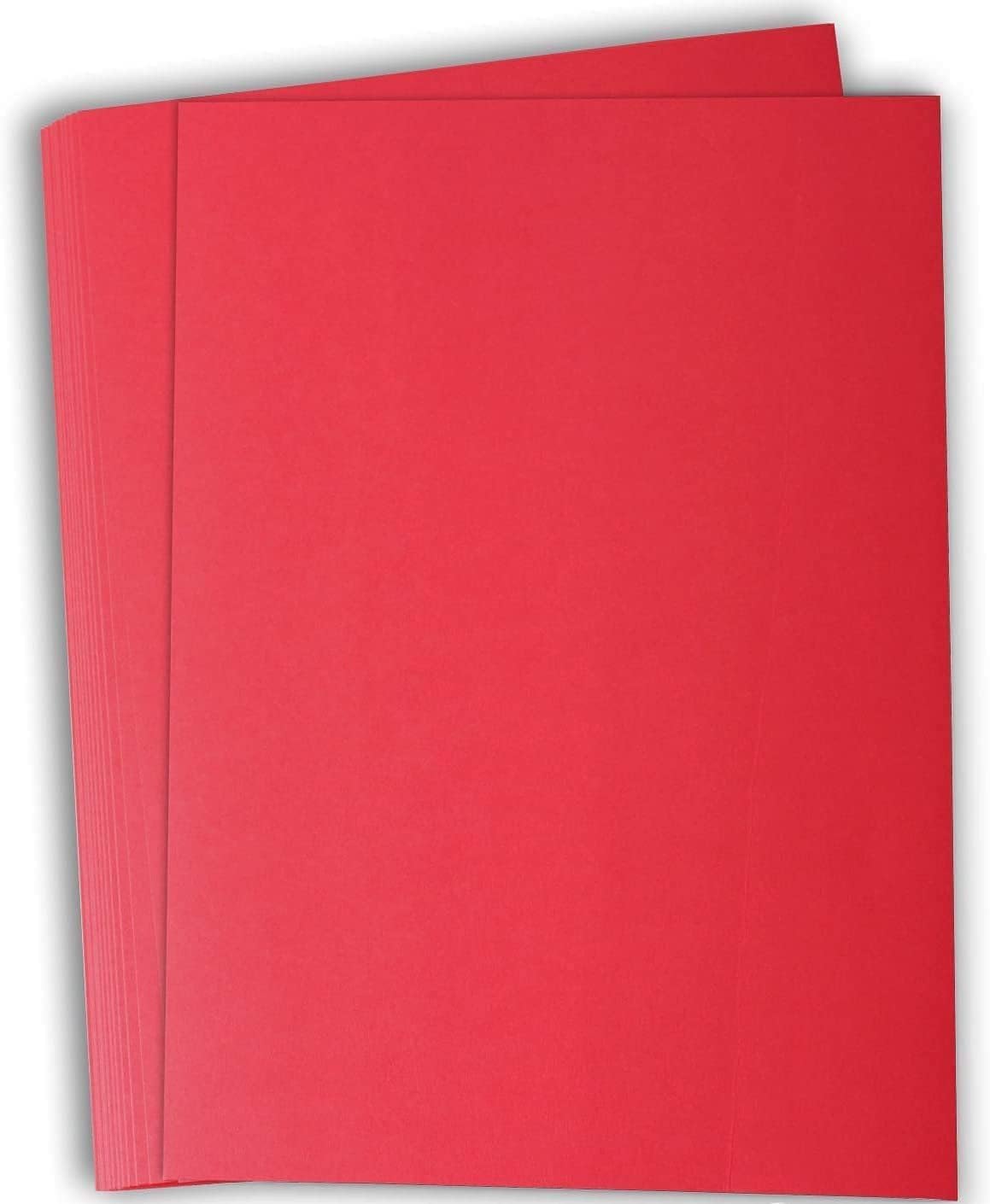 Snapklik.com : Colored Cardstock Paper 11" X 17" Punch Red Color Card ...