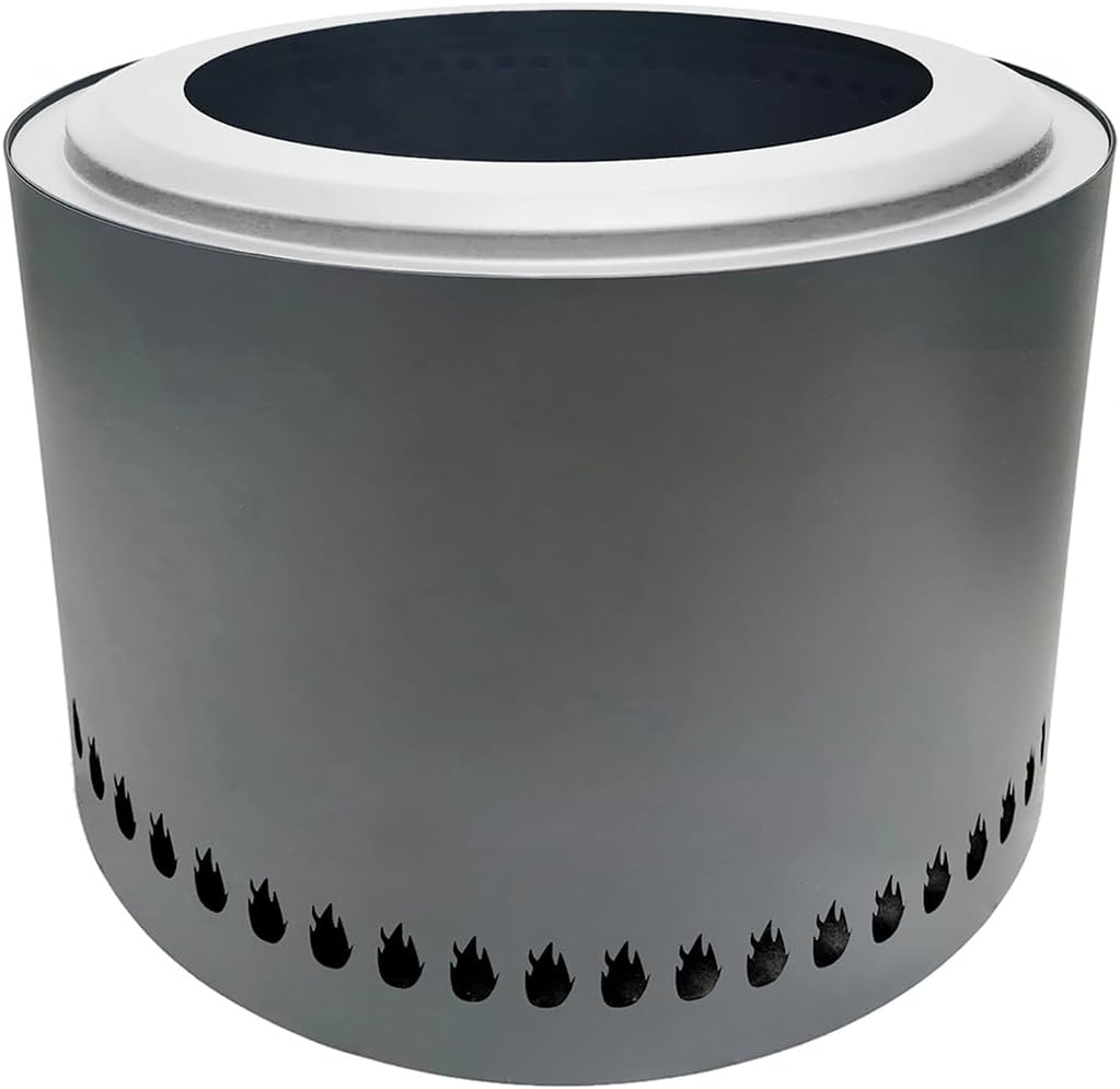 Amazon.com : biosp 19.5" Smokeless Fire Pit Outdoor Wood Burning ...
