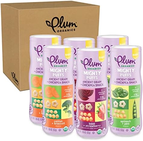 Amazon.com: Plum Organics Mighty Puffs Organic Baby Food - Three Flavor ...