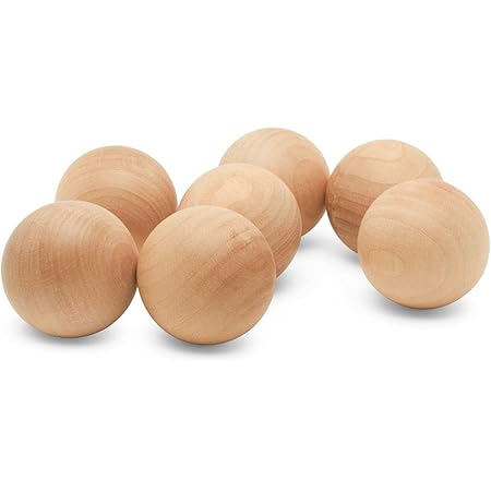 Amazon.com: 142 Pieces Round Wood Balls Unfinished Craft Wood Balls ...