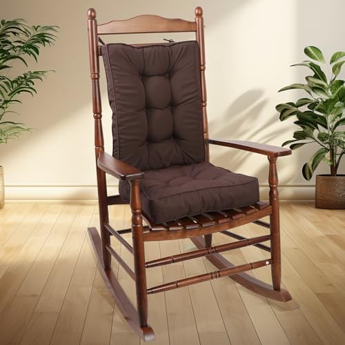 Amazon.com: RACE LEAF Rocking Chair Cushion High Back, Non-Slip Patio ...