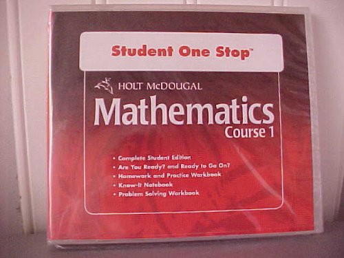 Holt McDougal Mathematics Course 1 Student One Stop CD-ROM: Amazon.com ...