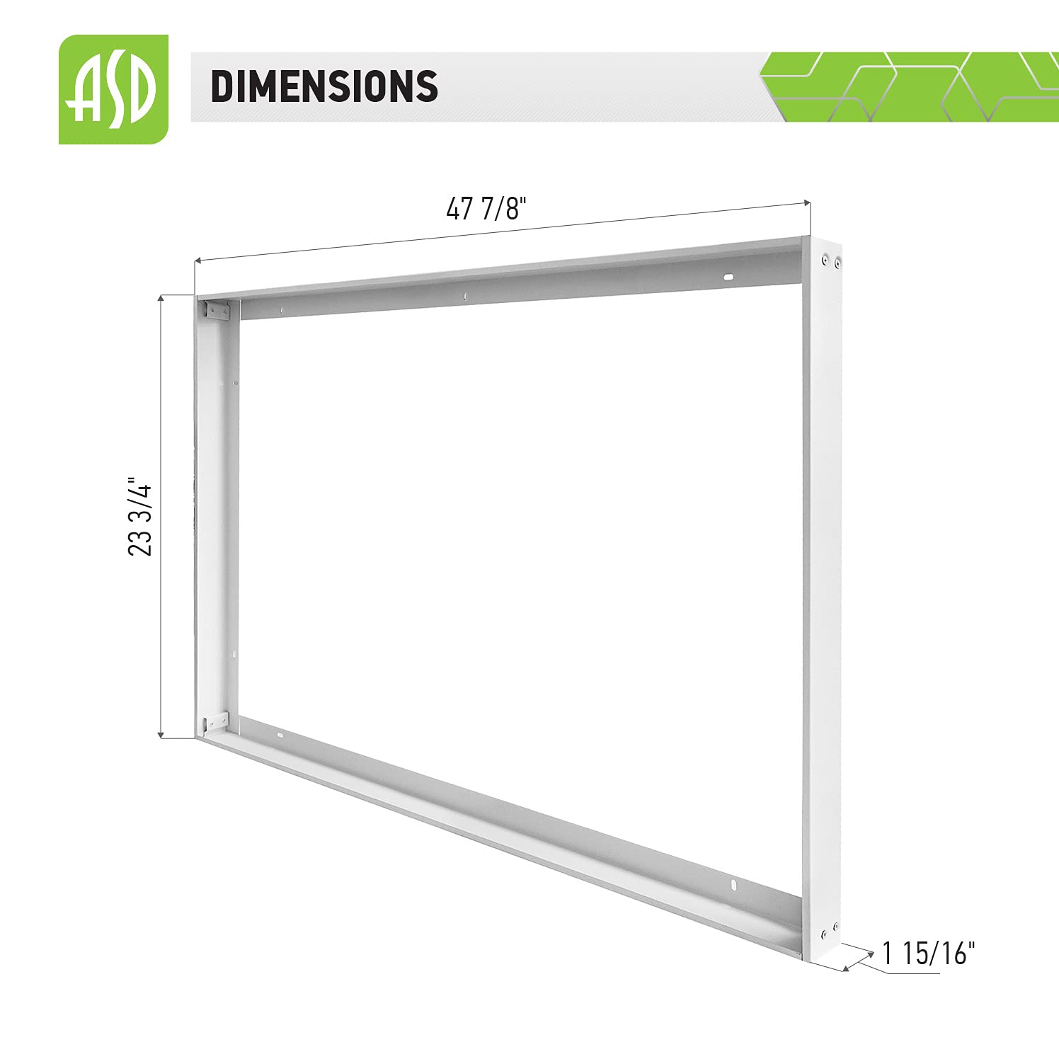 Snapklik.com : ASD 2x4 Surface Mount Frame For LED Flat Panel Light ...