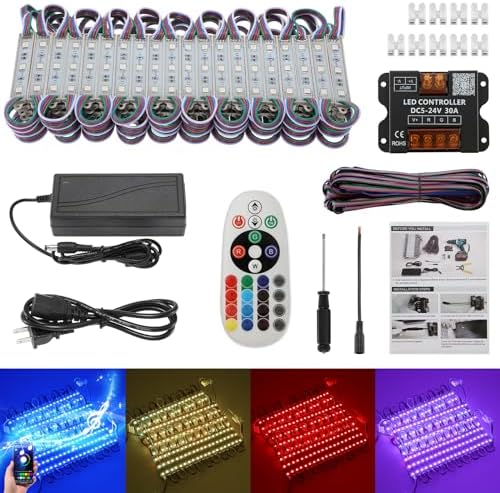 Dyna-Living 200FT RGB LED Storefront Lights APP Bluetooth & IR Remote ...